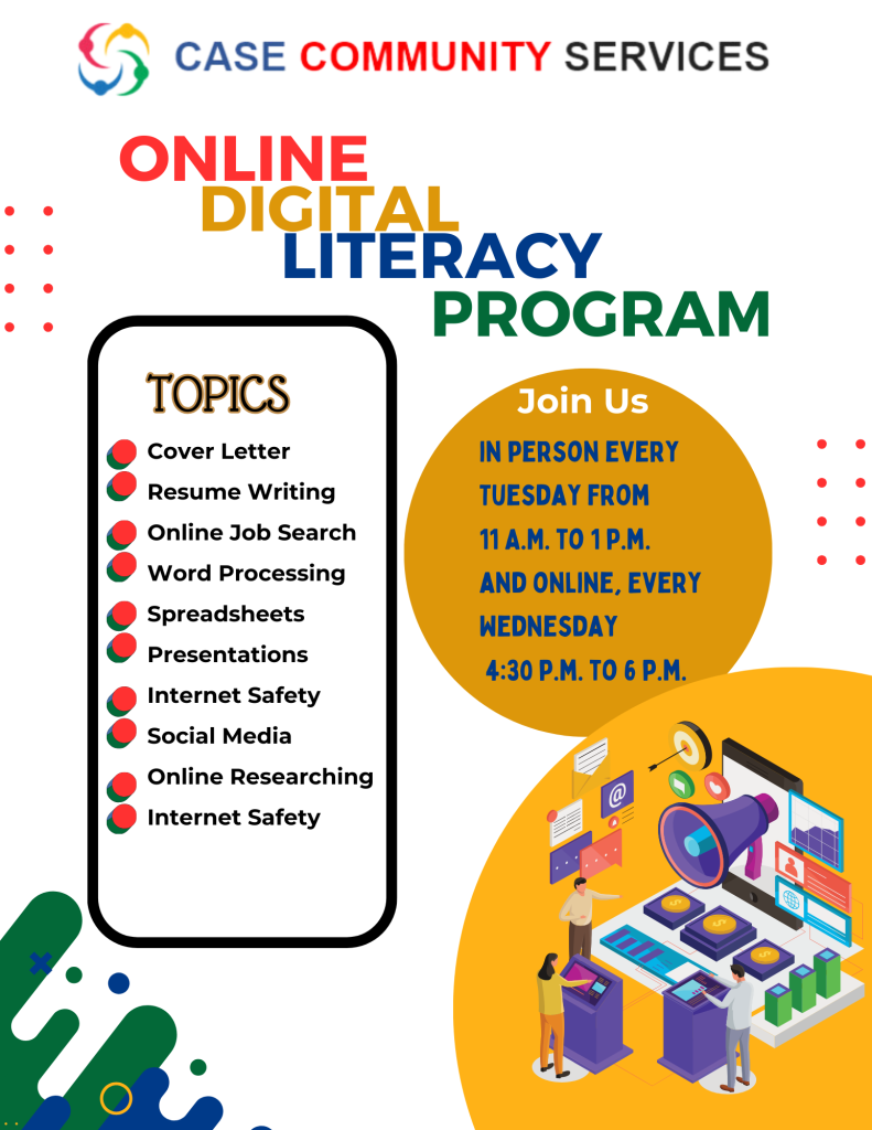 Digital Computer Literacy Training – CASE Community Services